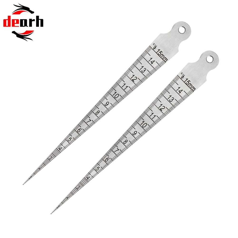 2pc 1-15mm Taper Gauge Feeler Gap Hole Measure Aperture mark measuring ...