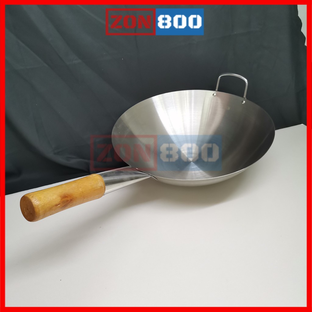 [ OFFER 50% ] Kuali Stainless Steel 32cm 34cm 36cm / Kwali with Wood ...