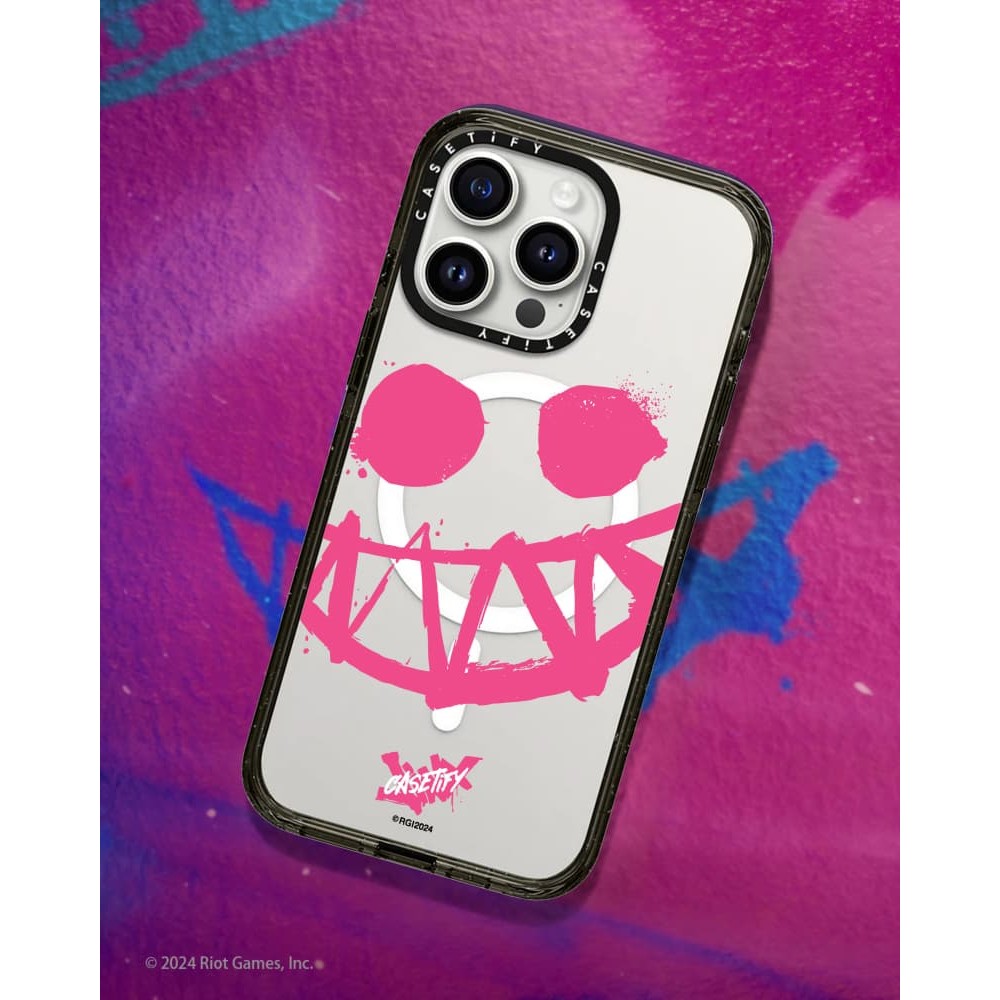 CASECASE X Arcane Pink Smiley Face Case Magnetic suction Hard Acrylic ...