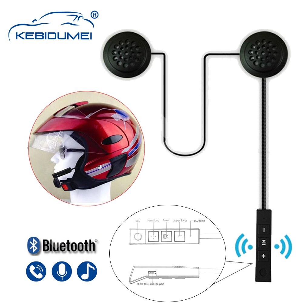 [Local Stock] Bluetooth 5.1 Wireless Motorcycle Helmet Headset Stereo ...