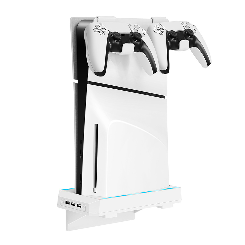 Wall Mount Storage Rack with 2 Detachable Controller Holder Vertical ...