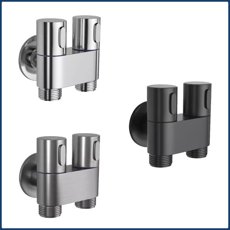 Bathroom Set with One Drag Two Valves, One Inlet and Two Outlets, Dual ...