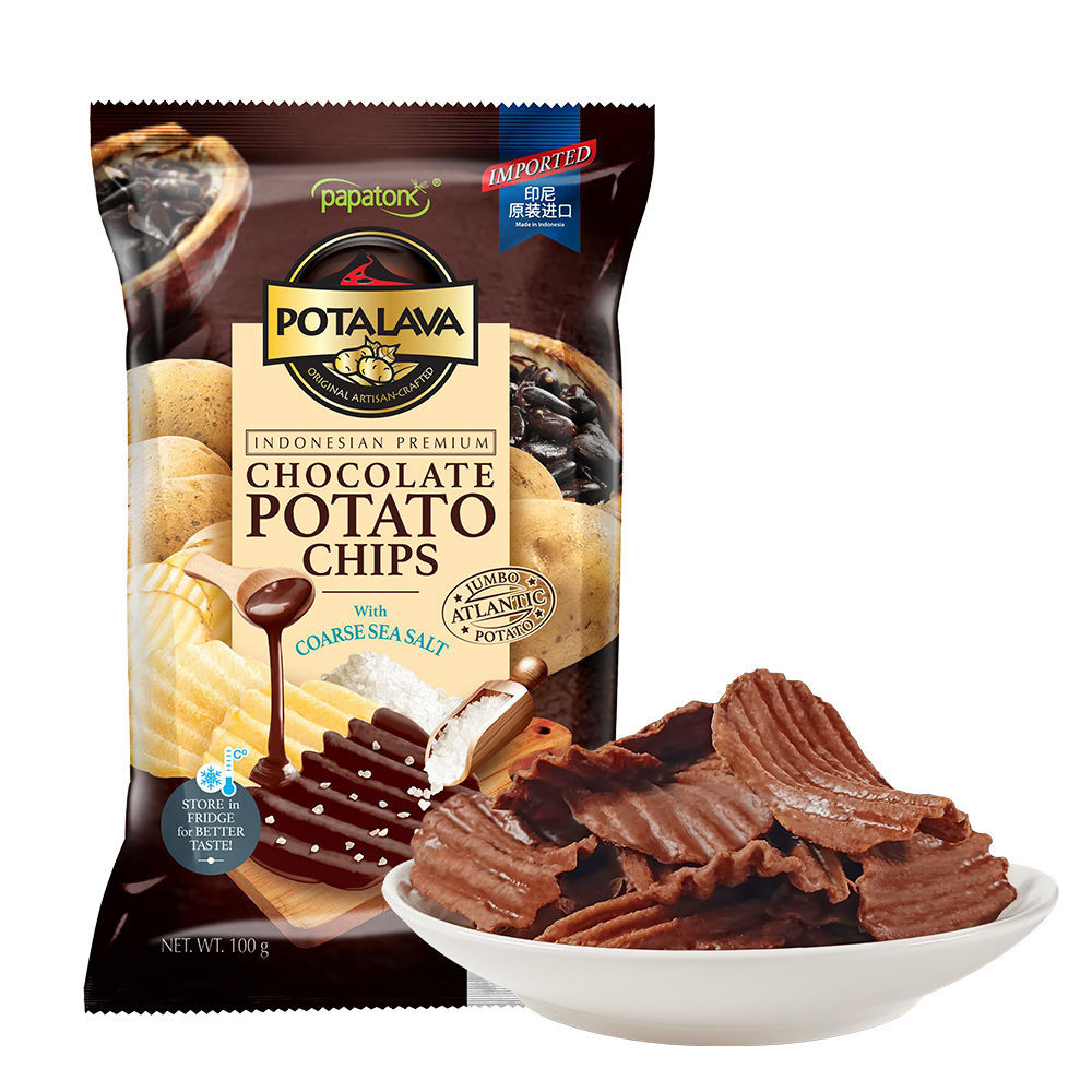 Papaton Chocolate Potato Chips Imported from Indonesia Potato Chips ...
