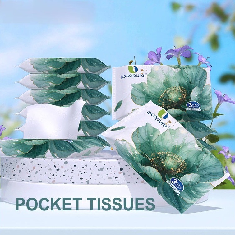 Locapure 6 Packs Pocket Tissues Portable Small Size for Office Outdoor ...