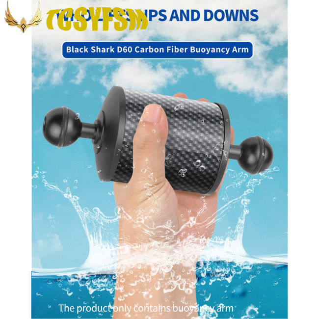 Tcsyfsm Diving 5/8/10/12inch D60mm Carbon Fiber Buoyancy Float Arms ...