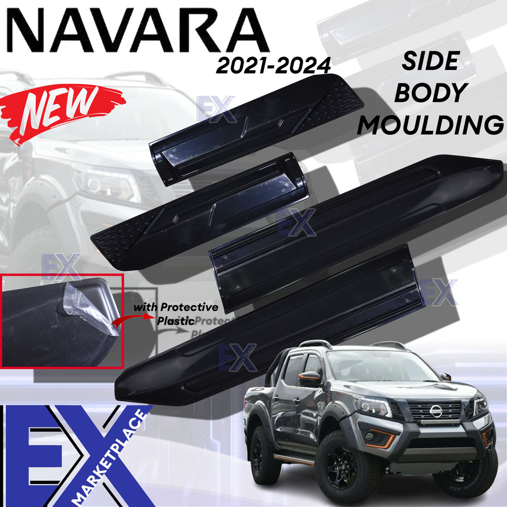 Nissan Navara 2021 to 2024 OEM Side Body Cladding Black 2022 2023 ...