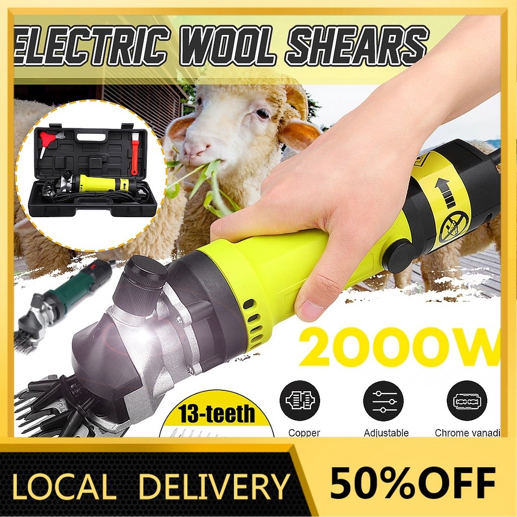 2000W 6 Gears Speed Electric Sheep Goat Shearing Machine Trimmer Tool ...