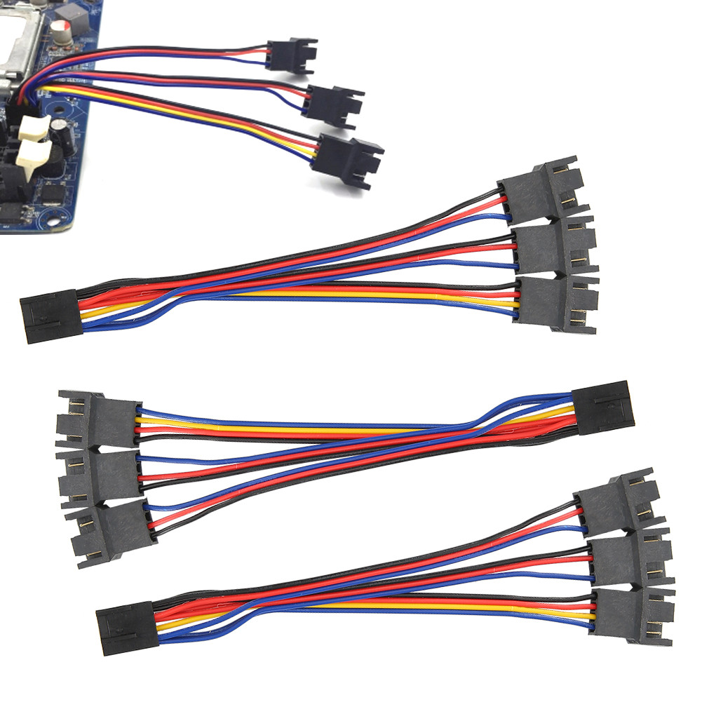 1buycart 3 Pin/4 Pin Fan Adapter Cable Universal Extension CPU ...
