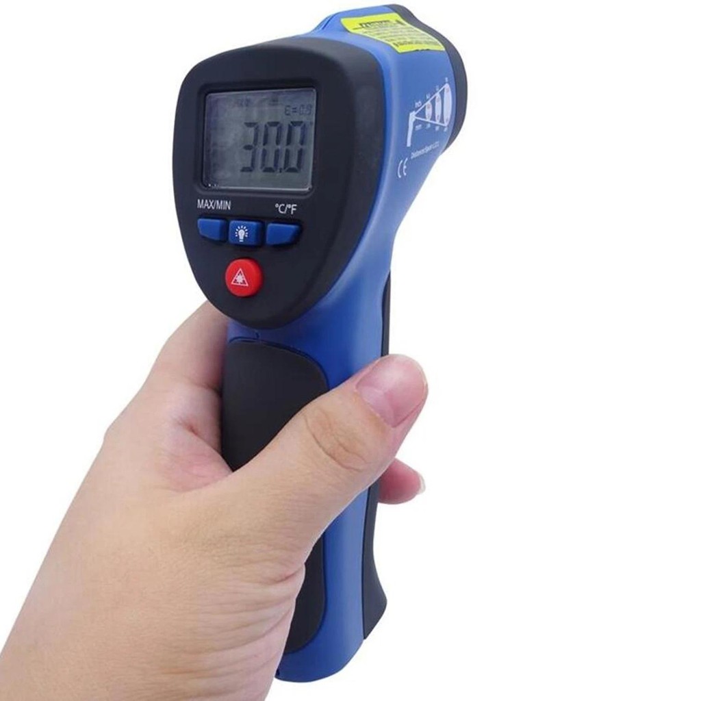 CEM DT-8828H Infrared Thermometer Industrial Hand-Held Point Thermometer Adjustable High/Low ...