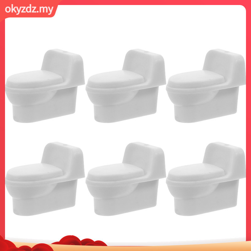Mini Toilet Doll House Furniture Miniature Bathroom Architectural Model ...