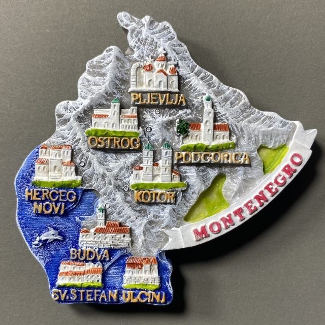 Montenegro, Balkan Peninsula, Europe Refrigerator Magnets 3D Resin ...