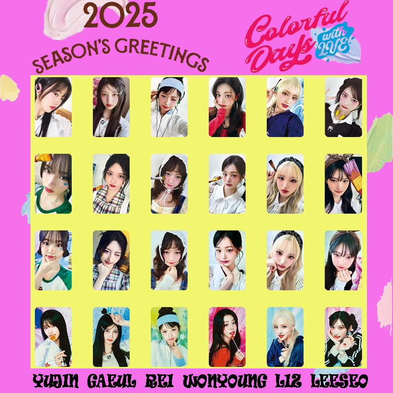 Ive Fu 2025 Desk Calendar Photocard season's Greetings Single Photocard ...