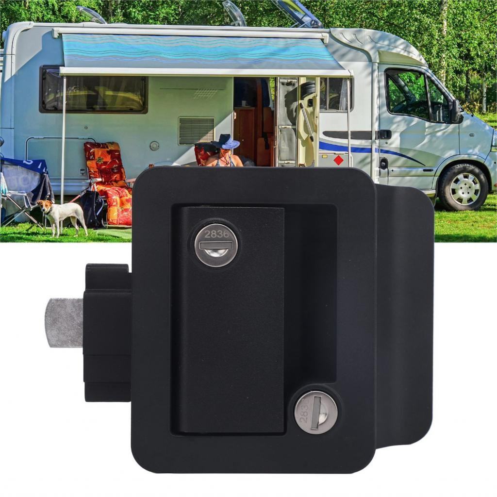 Seashorehouse Jiawu Black RV Door Lock Replacement with Paddle Deadbolt ...