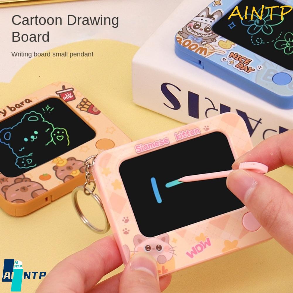 AINTP Drawing Board Keyring, Lovely One-click Clearing Mini Graffiti ...