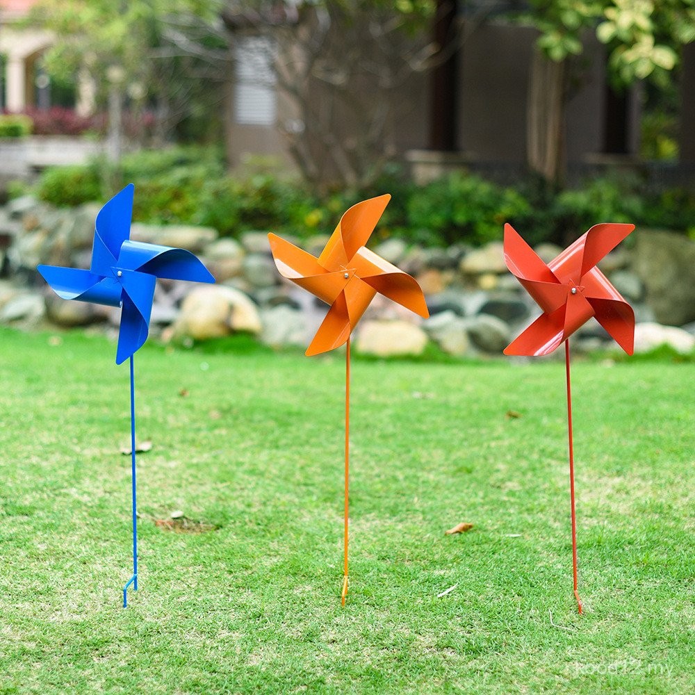 Seni Besi Luaran Berputar Kincir Angin Hiasan Taman Landskap Halaman ...
