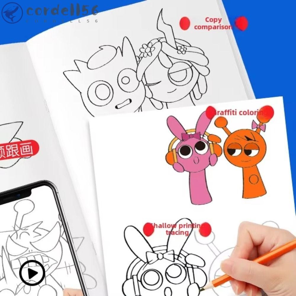 CORDELL Sprunki Cartoon Coloring Book, Painting Stick Figures Graffiti ...