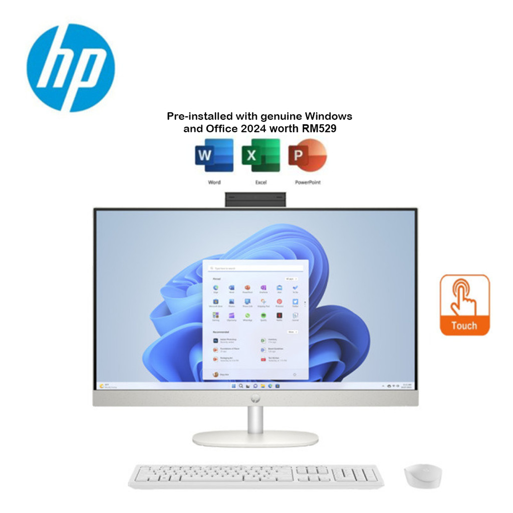 HP 27-cr1016D 27" FHD Touch All-in-One Desktop PC Shell White ( CU7 ...