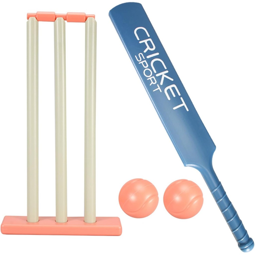 Kids' Cricket Set, Children's Plastic Cricket Bat & Ball Kit with ...