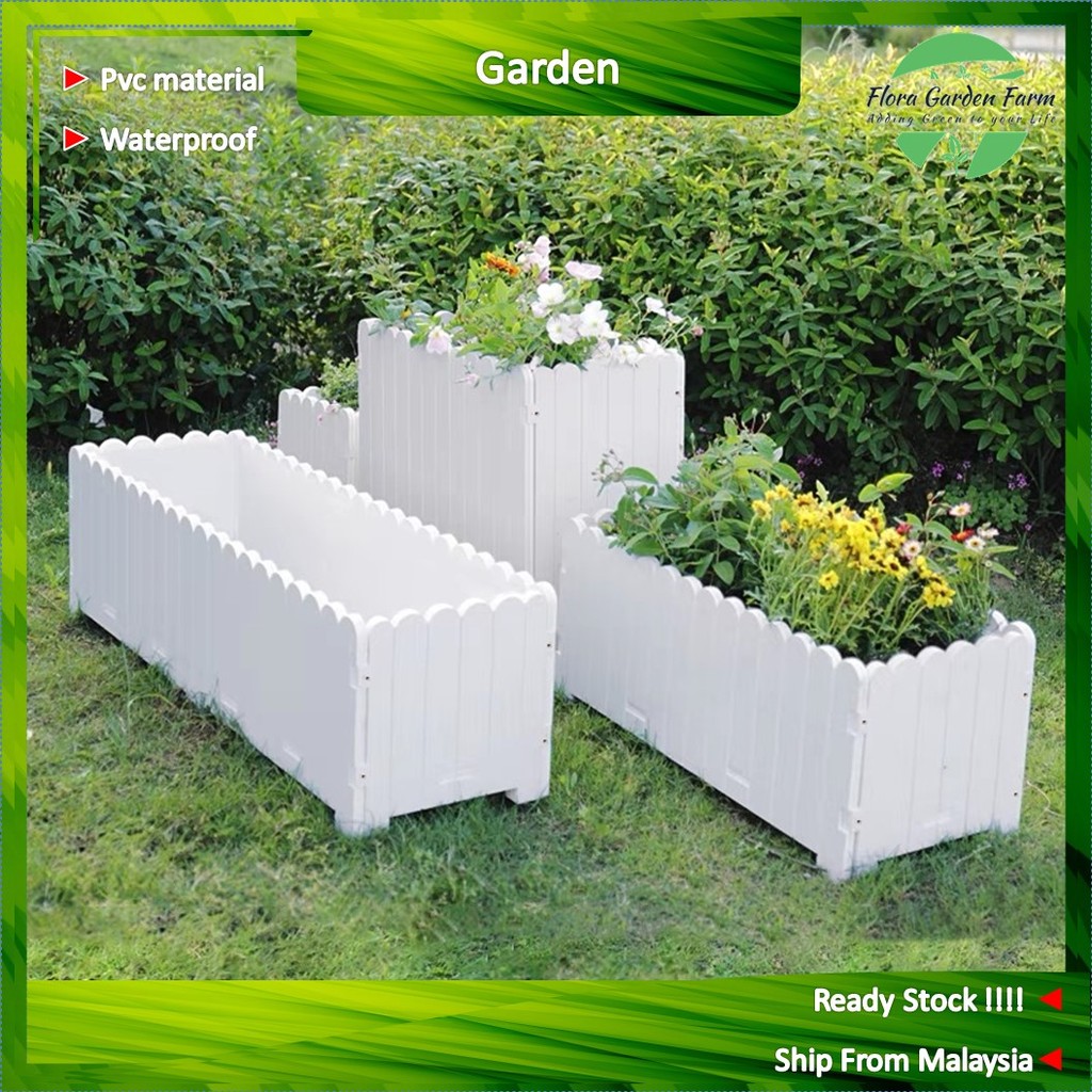 Waterproof Pasu Bunga Plastik Planter Box Planter Flower Pot Rak Bunga ...