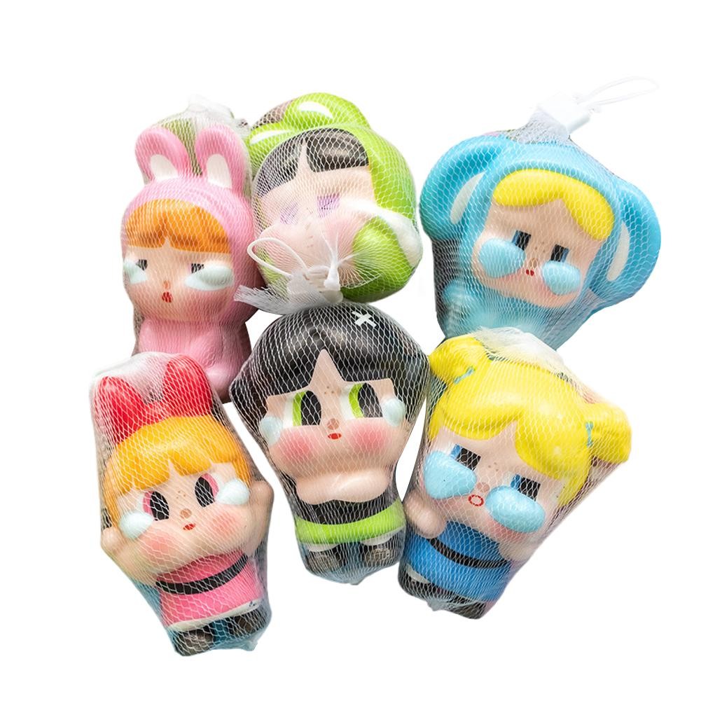 Powerpuff Girls Labubuu Pinch Toys Crybaby Decompression Relieving Slow ...