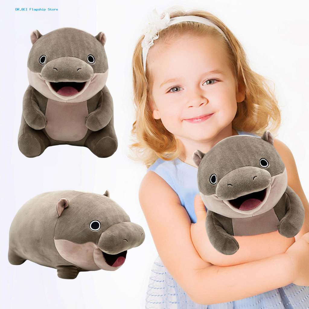 Hippo Stuffed Toy Charming Hippo Toy Adorable Hippo Plush Toy Pillow ...