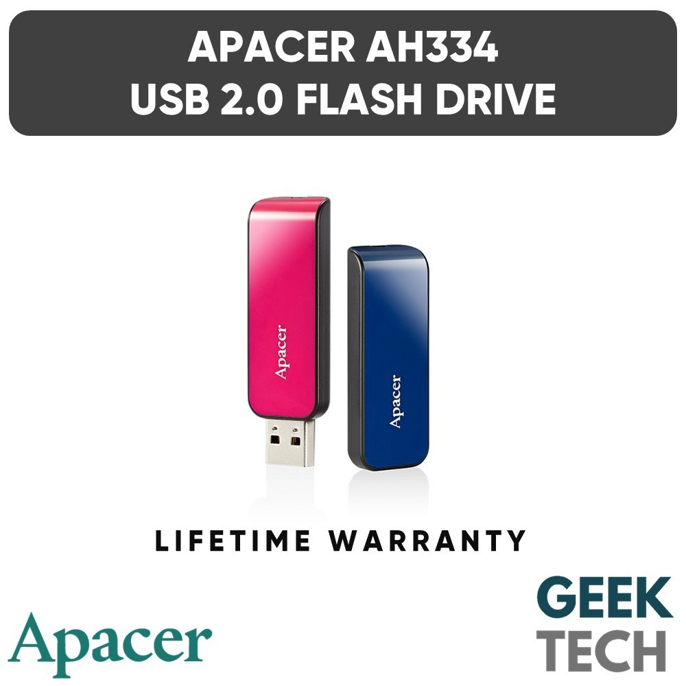 APACER AH334 USB 2.0 Flash Drive Thumbdrive Pendrive 32GB/64GB | Shopee ...