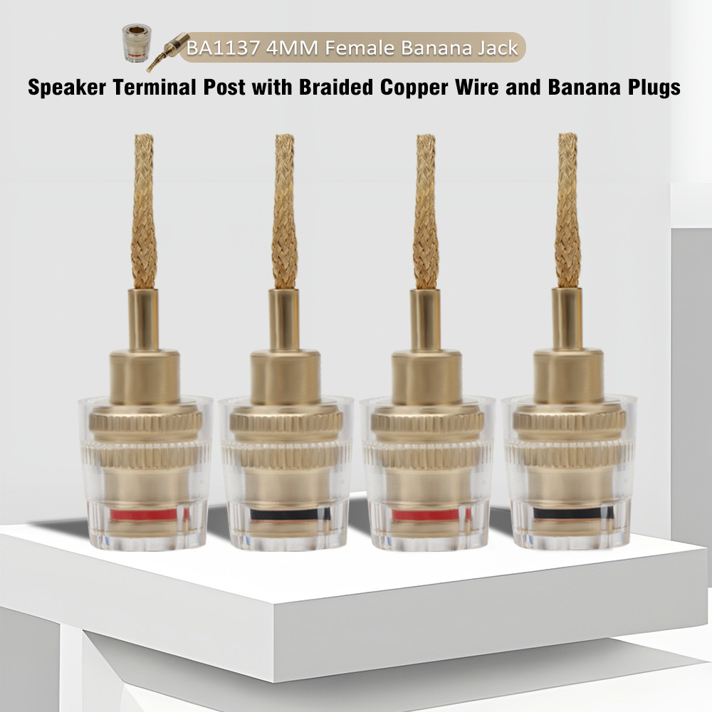 2mmpin to Banana Female 4mm Jack Center Surround Wire for Spring Loaded ...