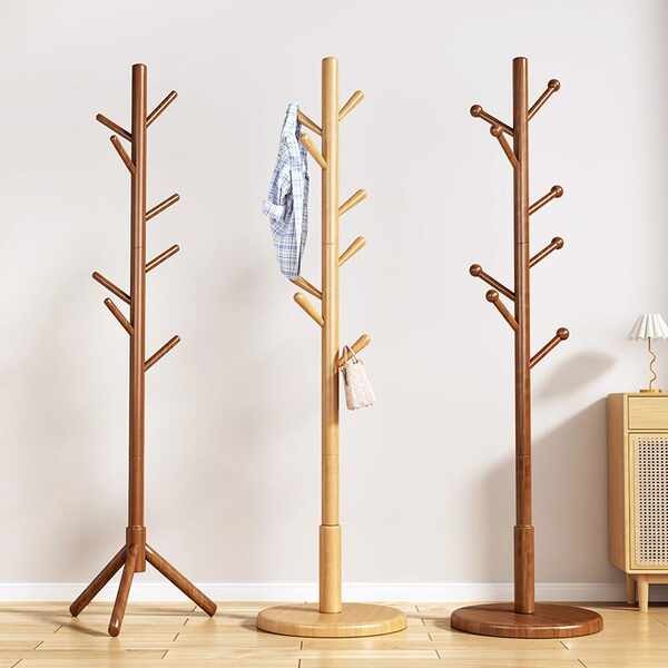 hanger baju clothes hanging rack clothes rack Rak kot kayu pepejal ...