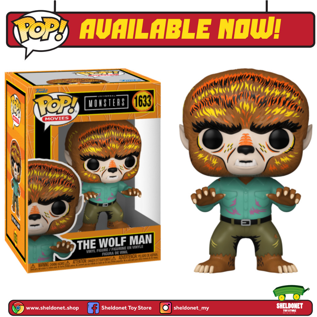 Funko Pop! Movies: Universal Monsters - The Wolf Man (1941) - The Wolf ...