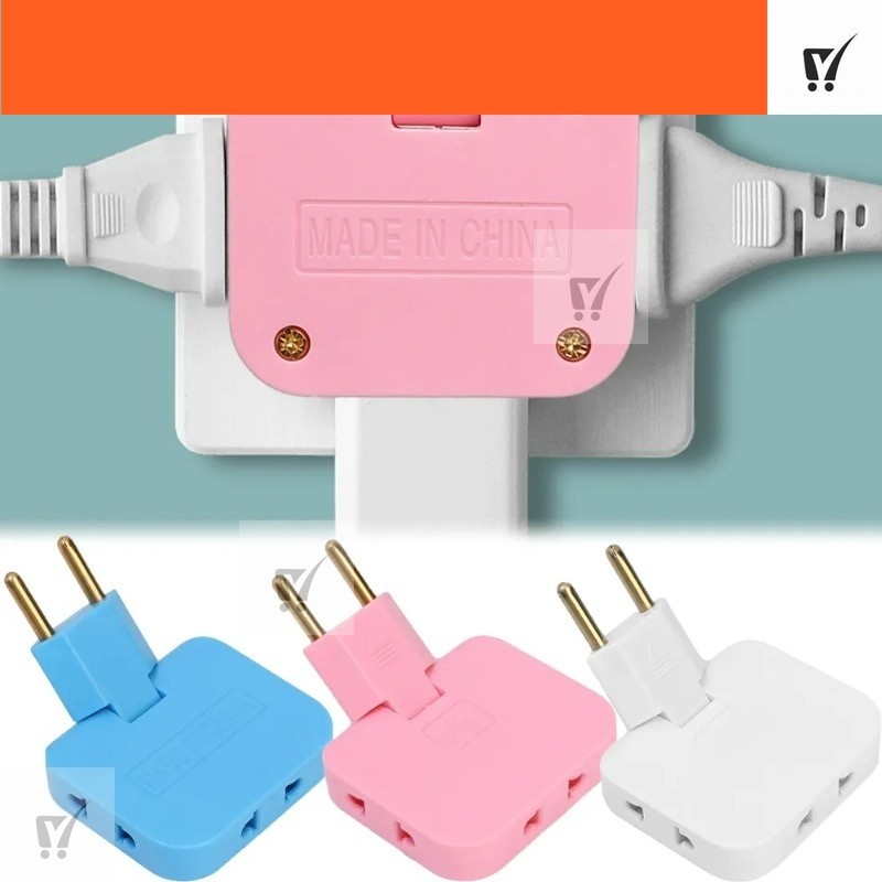 MCT 180° Rotatable Power Socket Converter/ EU/US Wireless Outlet ...