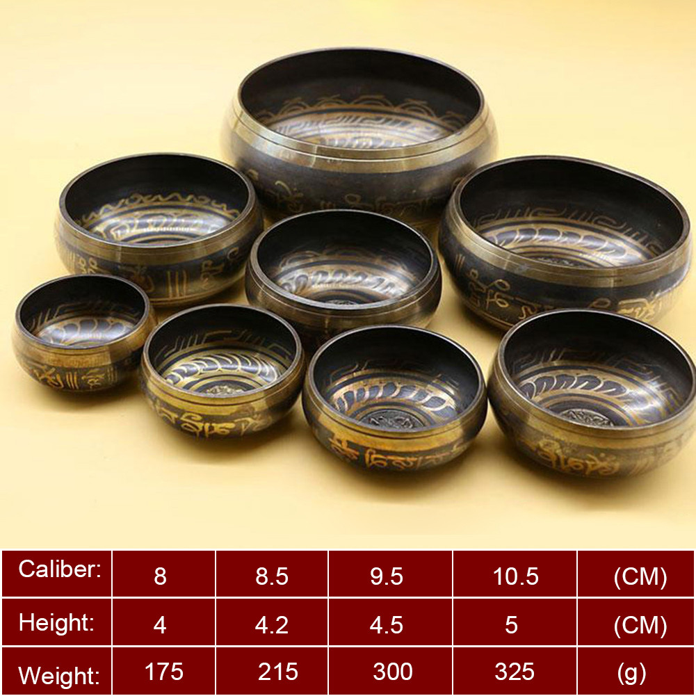 Metal Handmade Buddha Sound Bowl Tibetan Bronze Chime Bell Yoga ...
