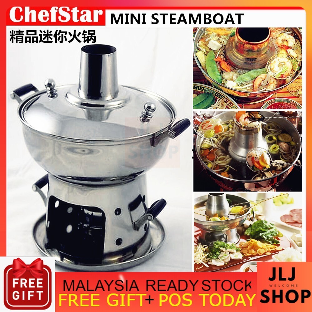 16CM TOMYAM POT HOT POT MINI HOTPOT S/STEEL MINI STEAMBOAT SHABU-SHABU ...