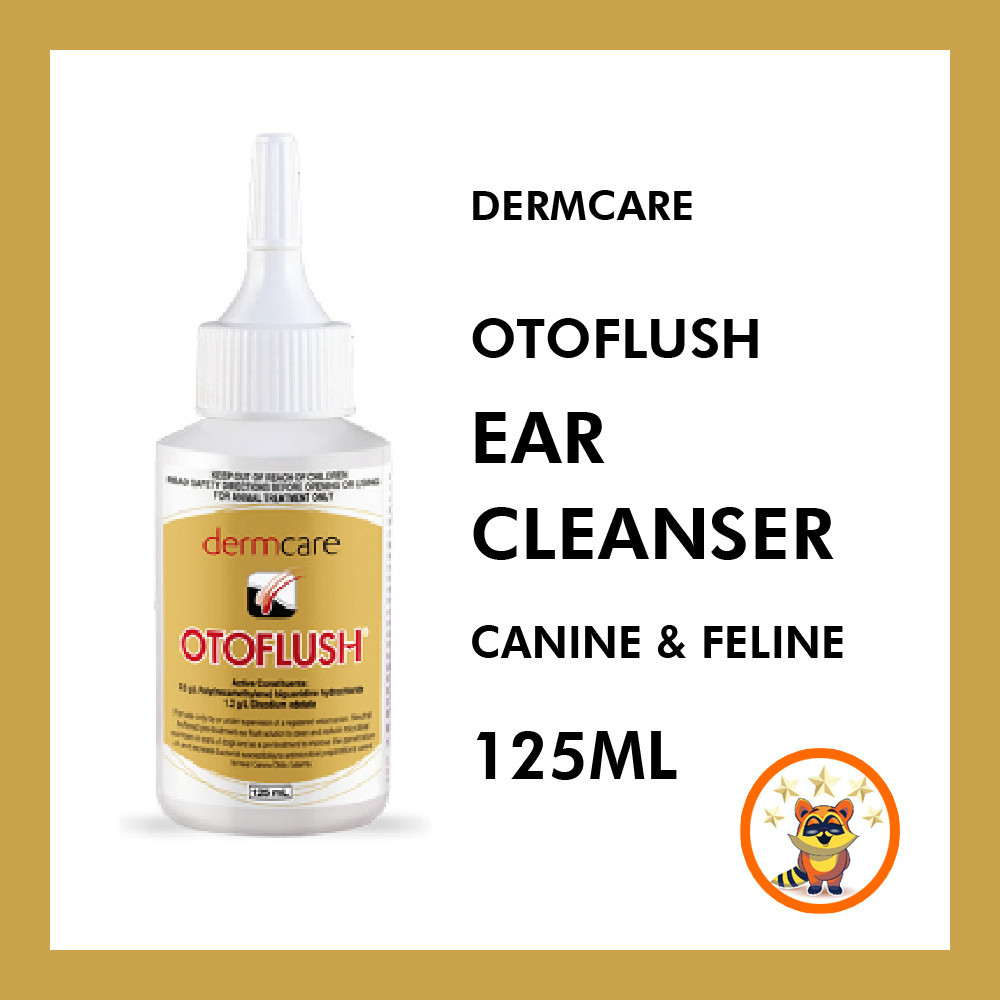 Dermcare Otoflush Ear Cleaner Canine Dog & Feline Cat kucing 125ML ...