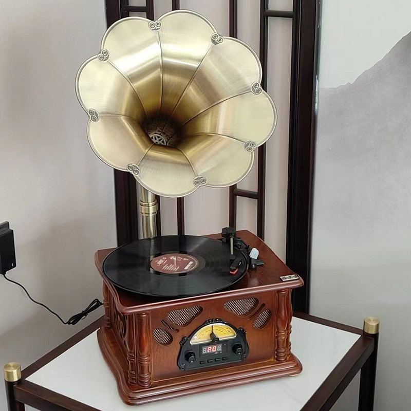 Today's Ink Gramophone Retro Living Room Corner Table Vinyl Record ...