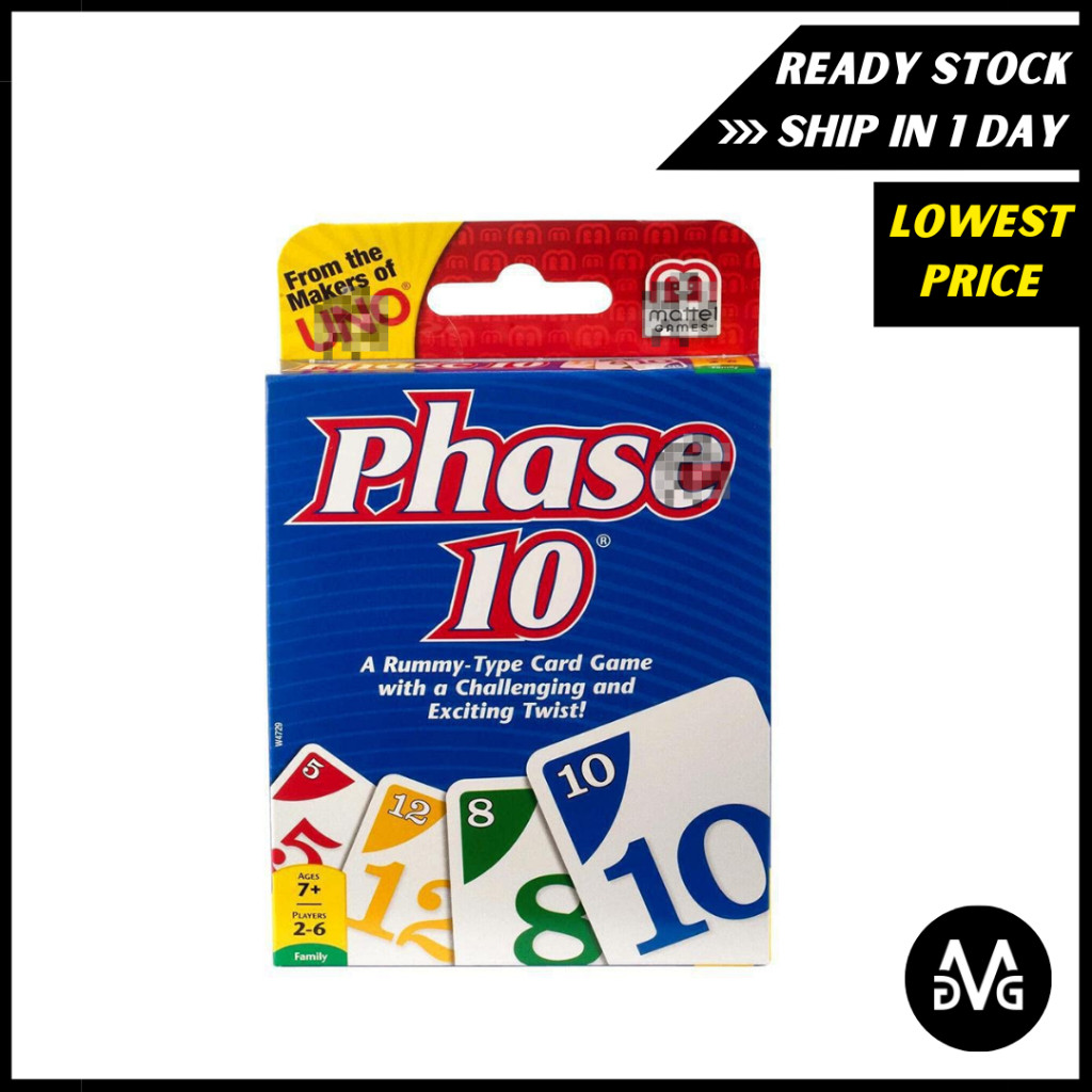 Uno Phase 10 Card Game For Friend Family Uno Collection No Mercy Flip ...