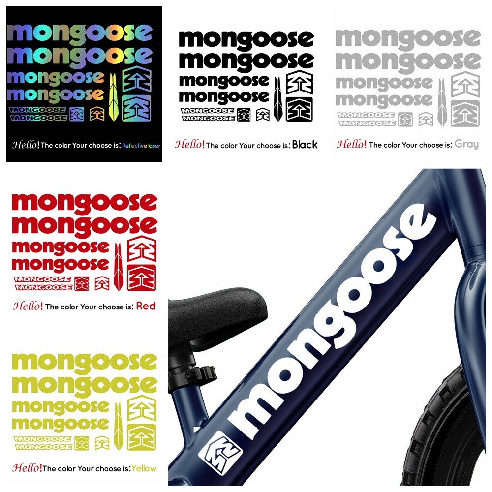 Mongoose Bicycle Frame Sticker MTB Sticker Set More Colors VINYL ...