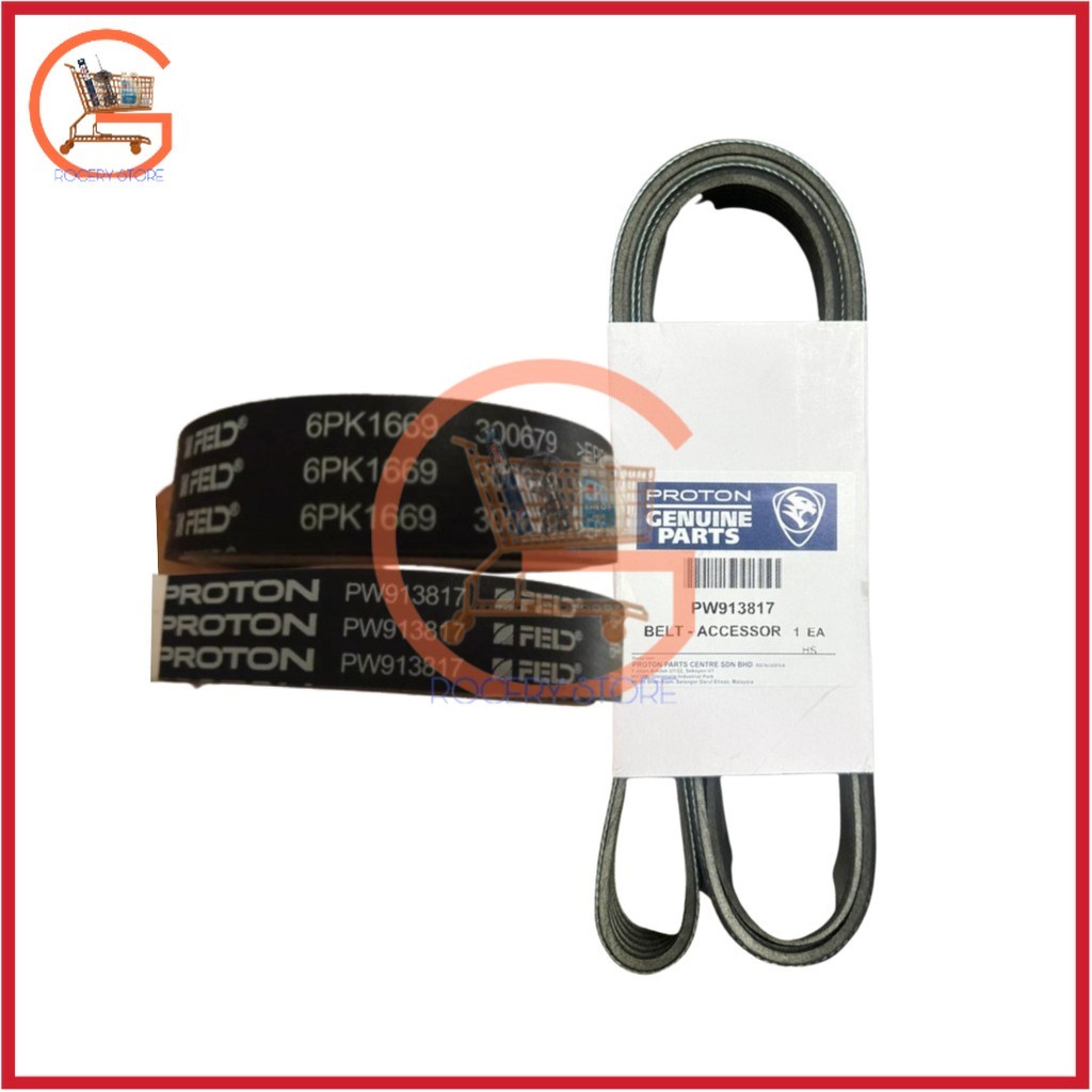 ORIGINAL FAN BELT PROTON BLM FLX PREVE CFE EXORA BOLD TURBO IRIZ ...