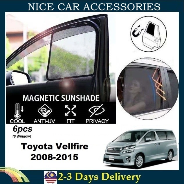 Toyota Vellfire 2008-2015 Epic Magnetic Sunshade【6pcs】 | Shopee Malaysia