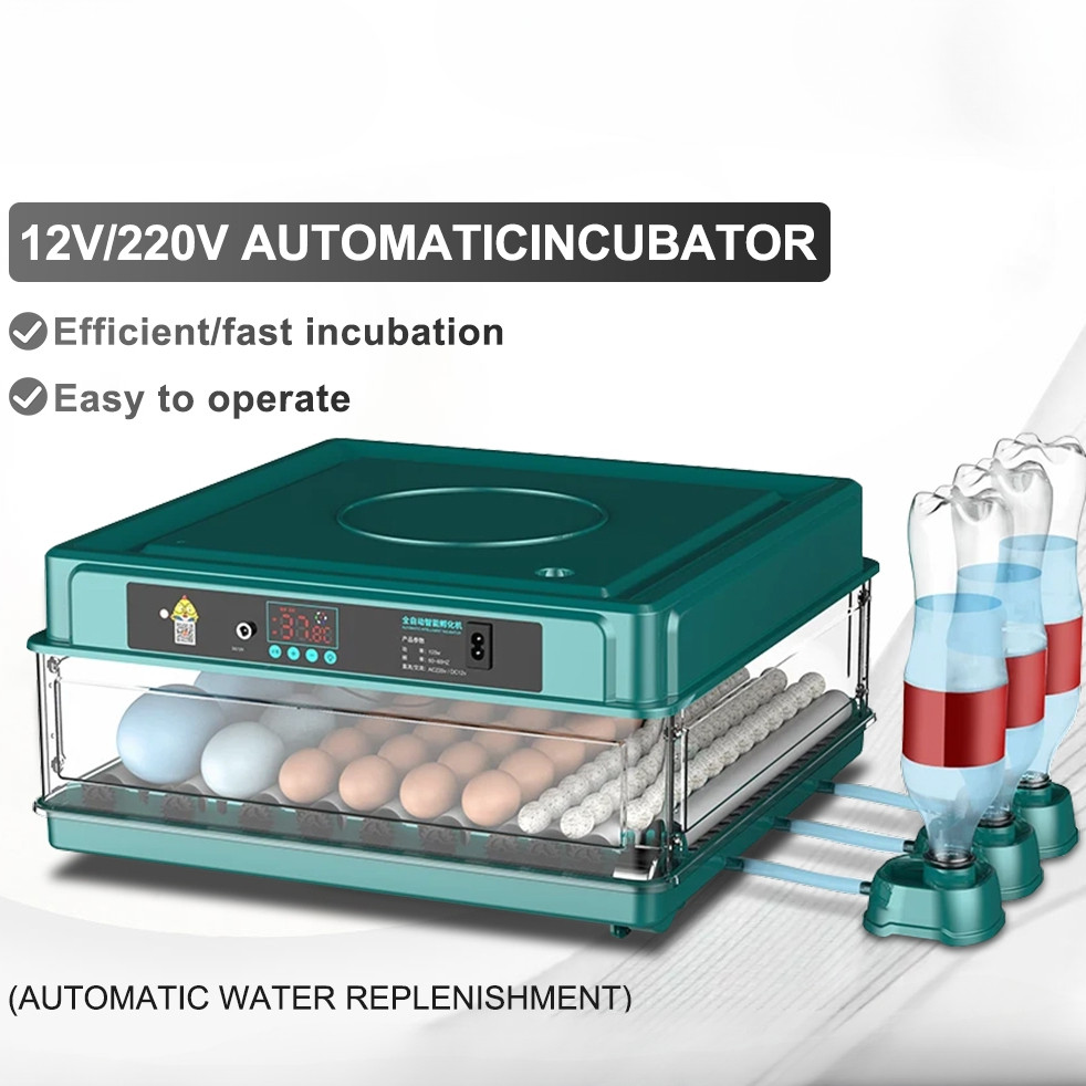 12/24/48/64/130 Eggs Automatic Incubator Thermostatic Chicken Hatching ...