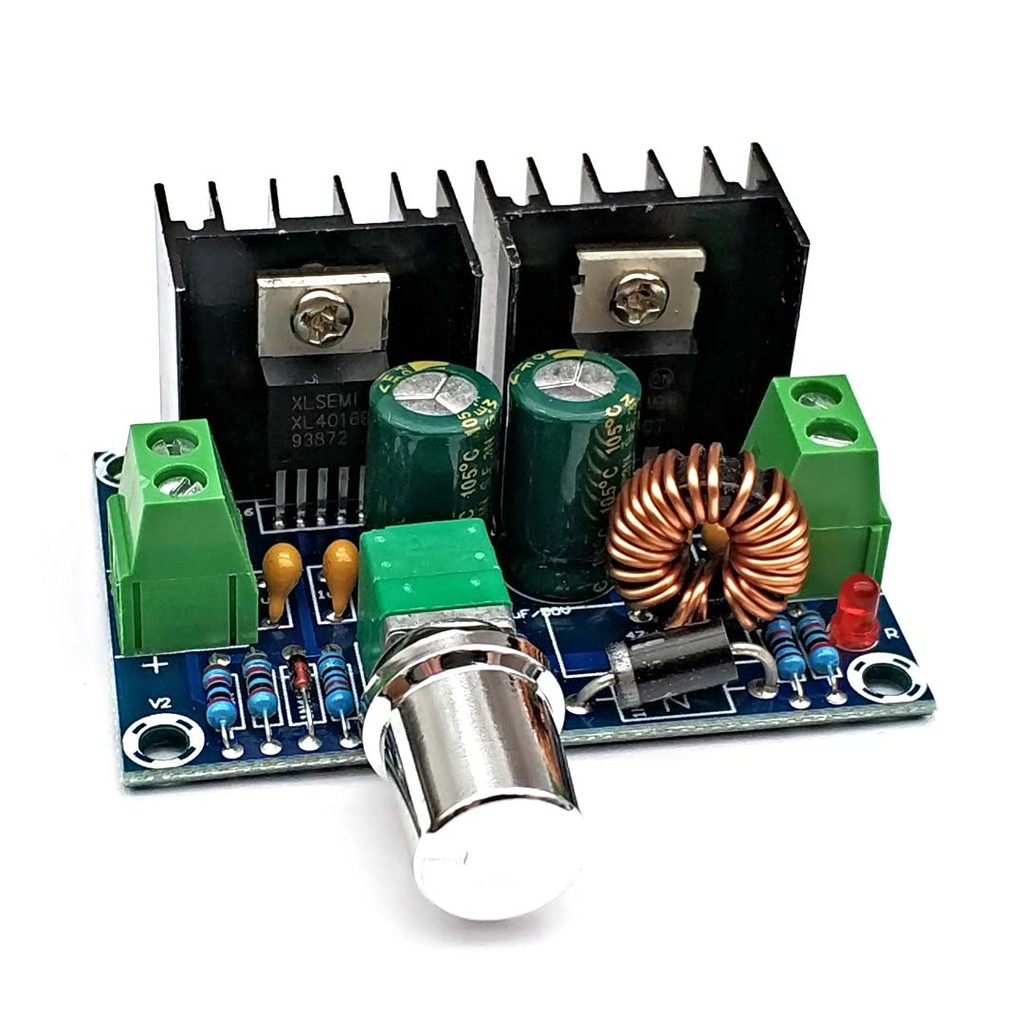 XH-M401 DC-DC Step Down Buck Converter Power Supply Module PWM Adjustable 4-40V To 1.25-36V DC ...