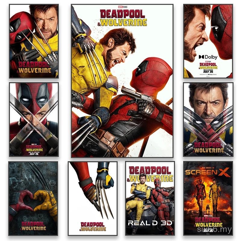 Disney New Deadpool & Wolverine Movie Poster Funny Deadpool Superhero ...