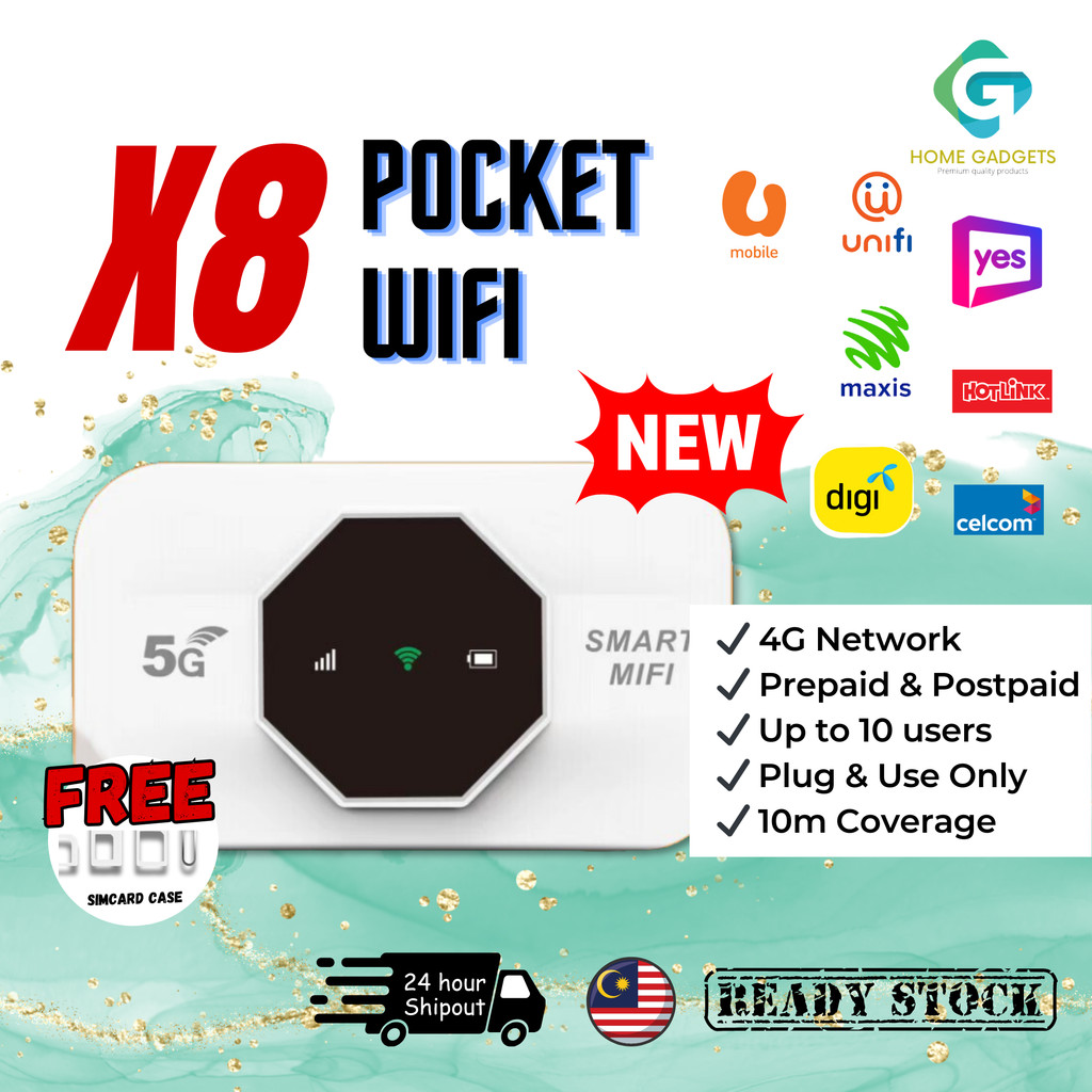 2025 NEW 24Hour ShipOut Ready Stock 4G LTE X8 Pocket WiFi Router ...