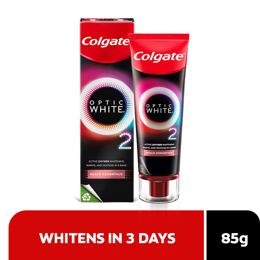 COLGATE Optic White O2 Peach Osmanthus Toothpaste 85g | Shopee Malaysia