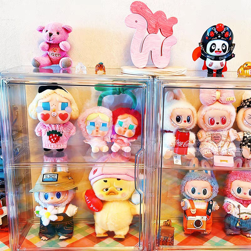 LABUBU Box Cartoon LABUBU Crybaby Transparent Layered Display Cabinet ...