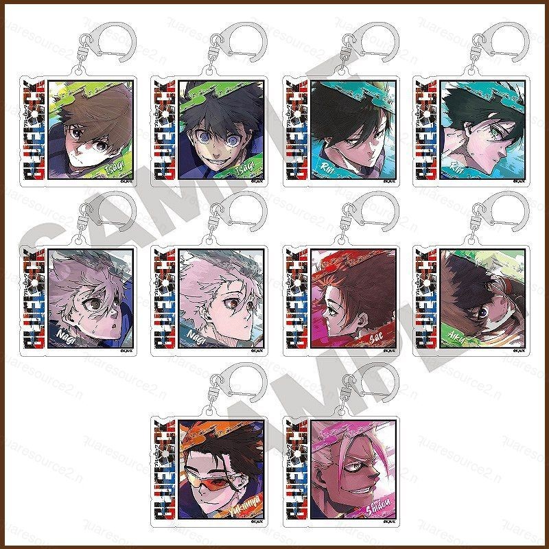 SQ2 Blue Lock Keychain Anime Keyring Acrylic Cute Bag Pendant Cartoon ...