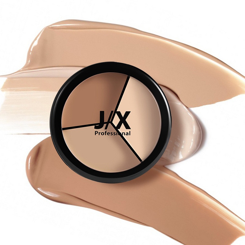J/X Professional Triple Concealer /jx Three-color Concealer Pan to Cover Spots/ Acne Marks/ Dark ...