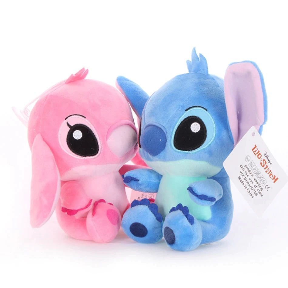 Hot Sale Disney Cartoon Blue Pink Stitch Plush Dolls Anime Toys Lilo ...