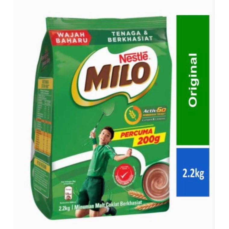 (HANGAT VIRAL MURAH) Nestle Milo Active-GO 200g, 400g, 1kg, 2kg and 2 ...