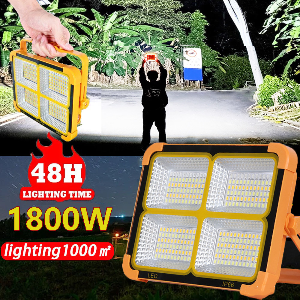 Solar Flashlight Rechargeable Solar Emergency Light 1800W Outdoor ...
