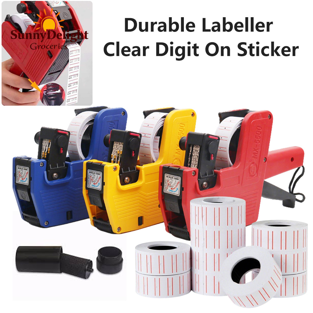 Price Tag Gun Label Machine Labeler Labelling 8 Digits Supermarket ...